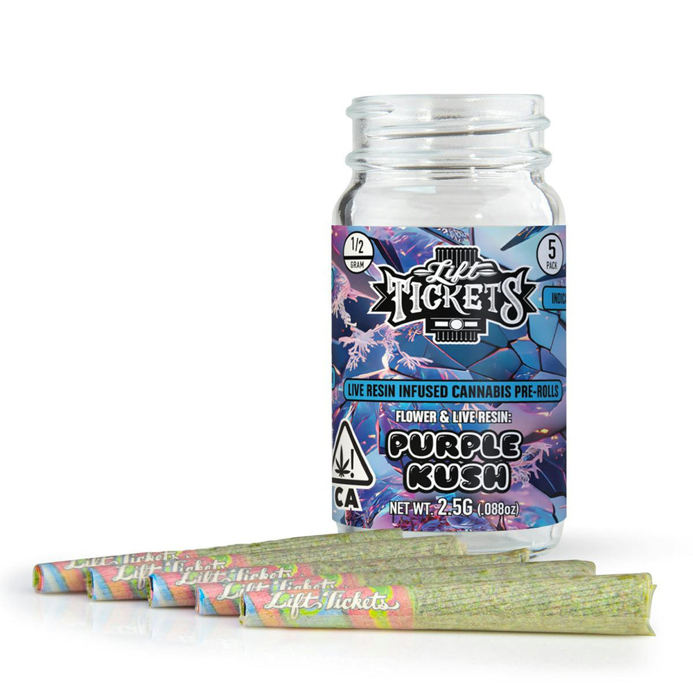 Purple Kush Infused Pre-Roll 5pk 2.5g (Lift Tickets) · King Of Cannabis