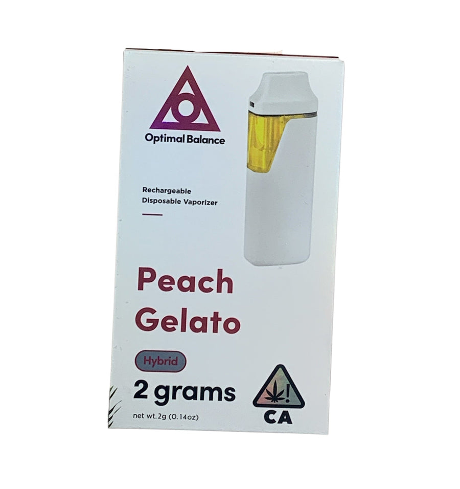 Peach Gelato Hybrid Disposable Vape 2G (Optimal Balance) | King Of Cannabis